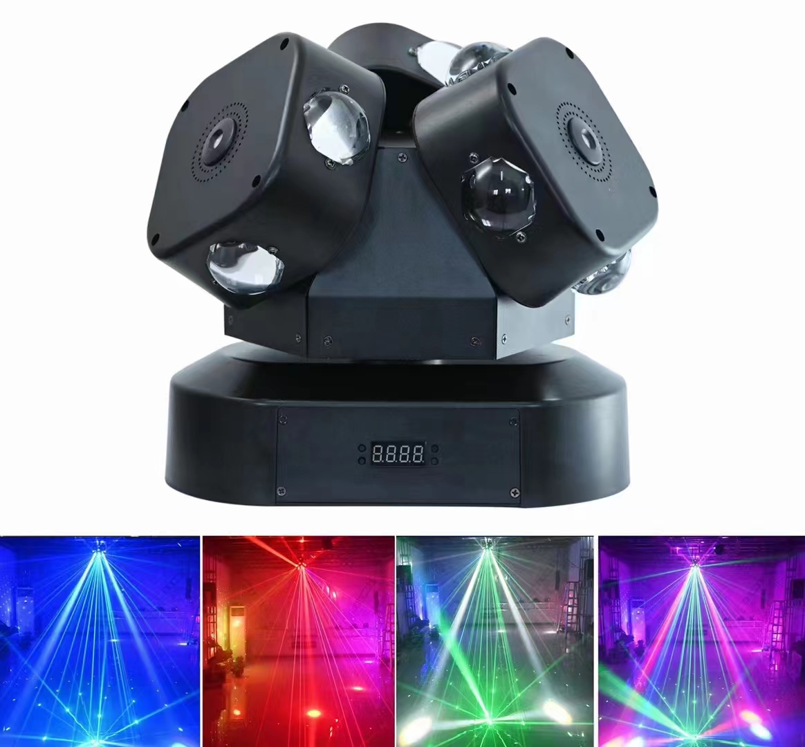 Three Head Rotating Laser Light Full Color Beam Stage Light FD-ML003 ...